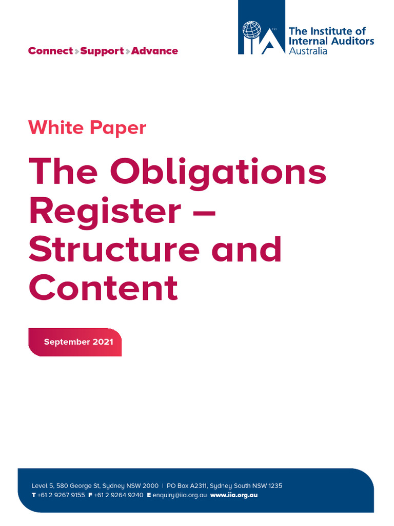 Obligations Register 1634386362 | PDF | Internal Audit | Audit