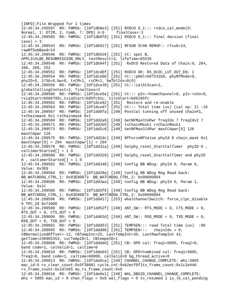 Cnss FW Logs 001 | PDF | Computer Engineering | Computing