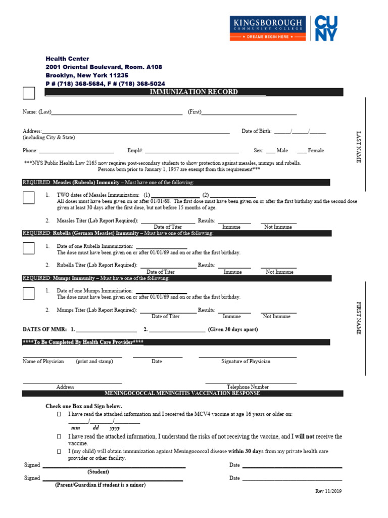 KCC Form | PDF | Vaccination | Health Sciences