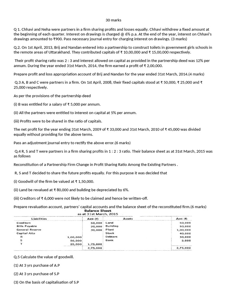Partnership Accounting Journal Entries Guide | PDF | Goodwill ...