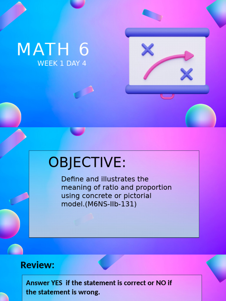 Math 6 Week 1 Day 4 | PDF