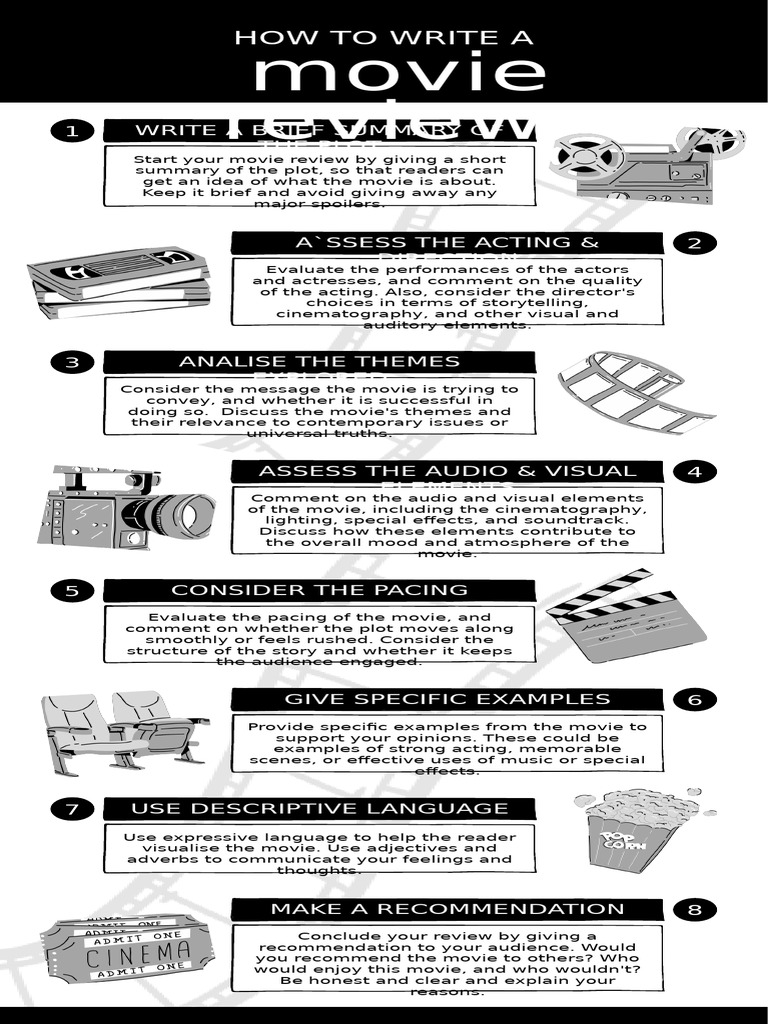 How To Write A Movie Review Infographic | PDF | Cinematography | Human ...