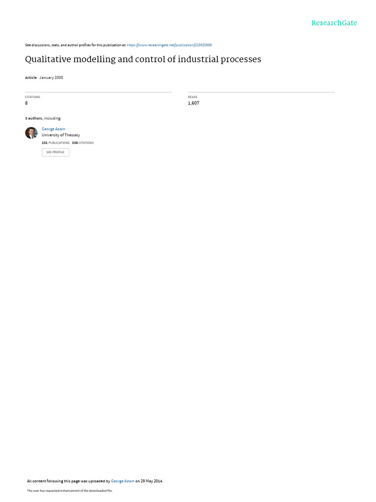 Qualitative Modelling and Control of Industrial PR | PDF | Programmable Logic Controller | System