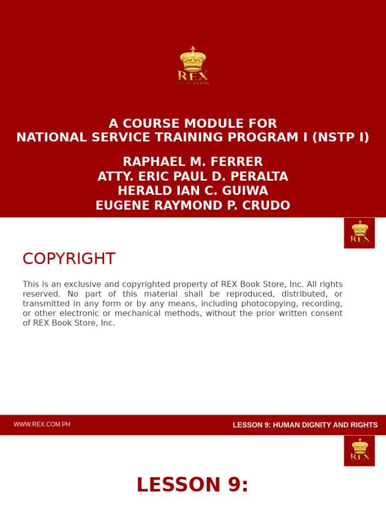 NSTP Lesson 09 | PDF | Human Rights | Prison