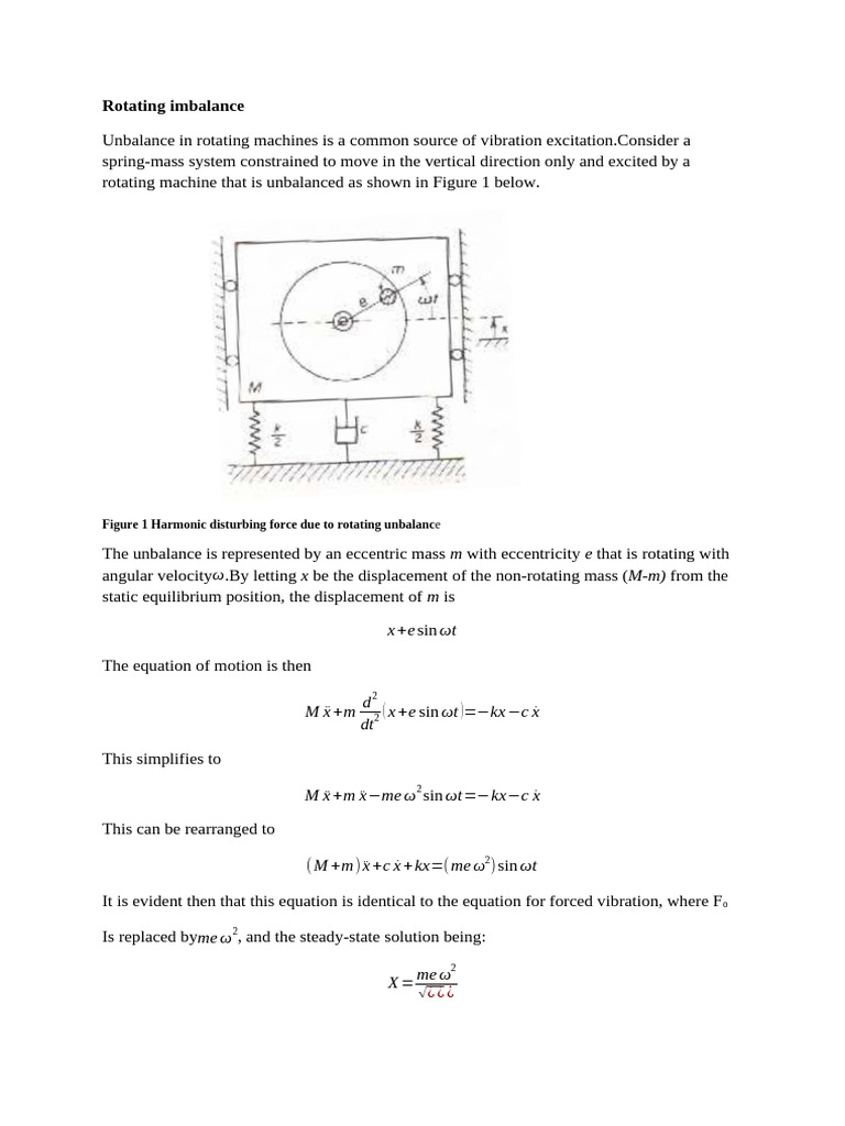 Rotating Imbalance Note Assigment | PDF | Oscillation | Classical Mechanics