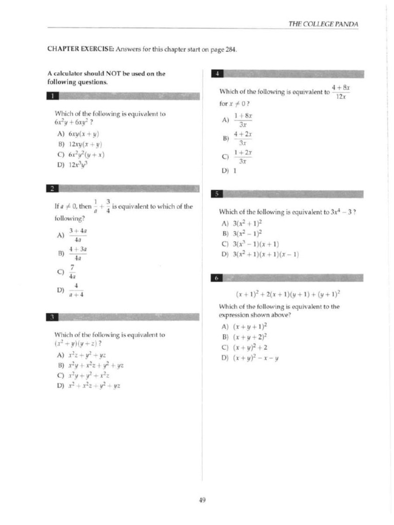expressions | PDF | Algebra | Abstract Algebra