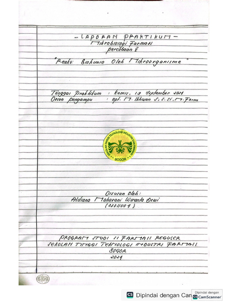 Laprak Mikrobio Jurnal Reaksi Biokimia | PDF