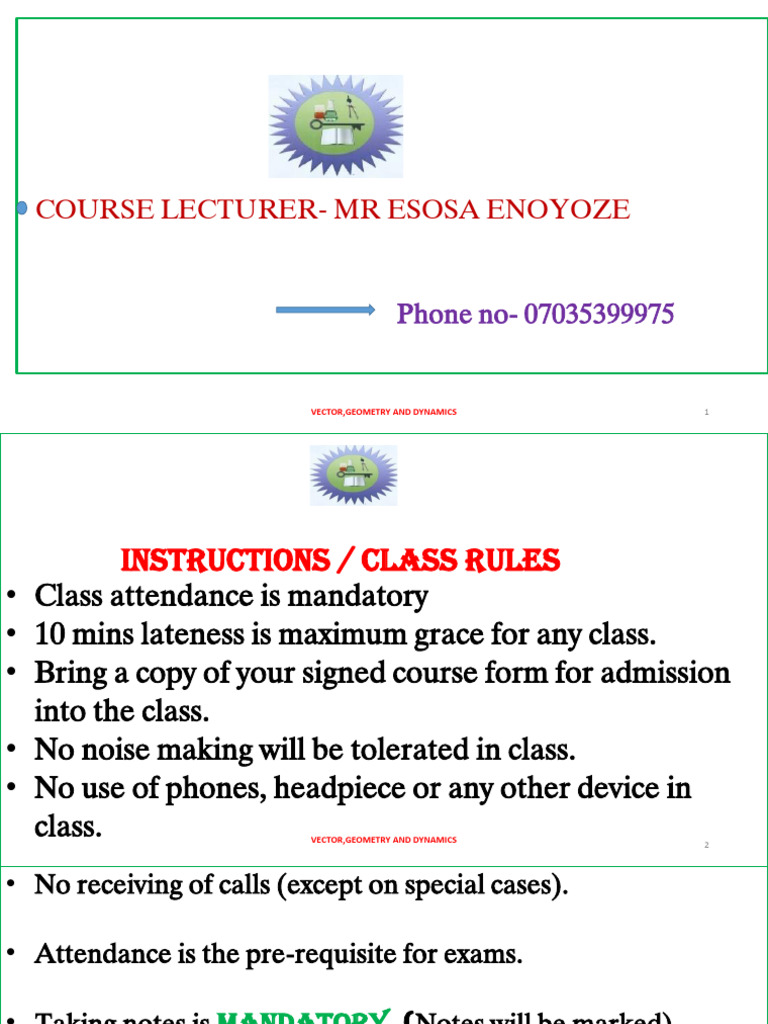 New MTH 112 Slides 2019 New | PDF | Euclidean Vector | Force