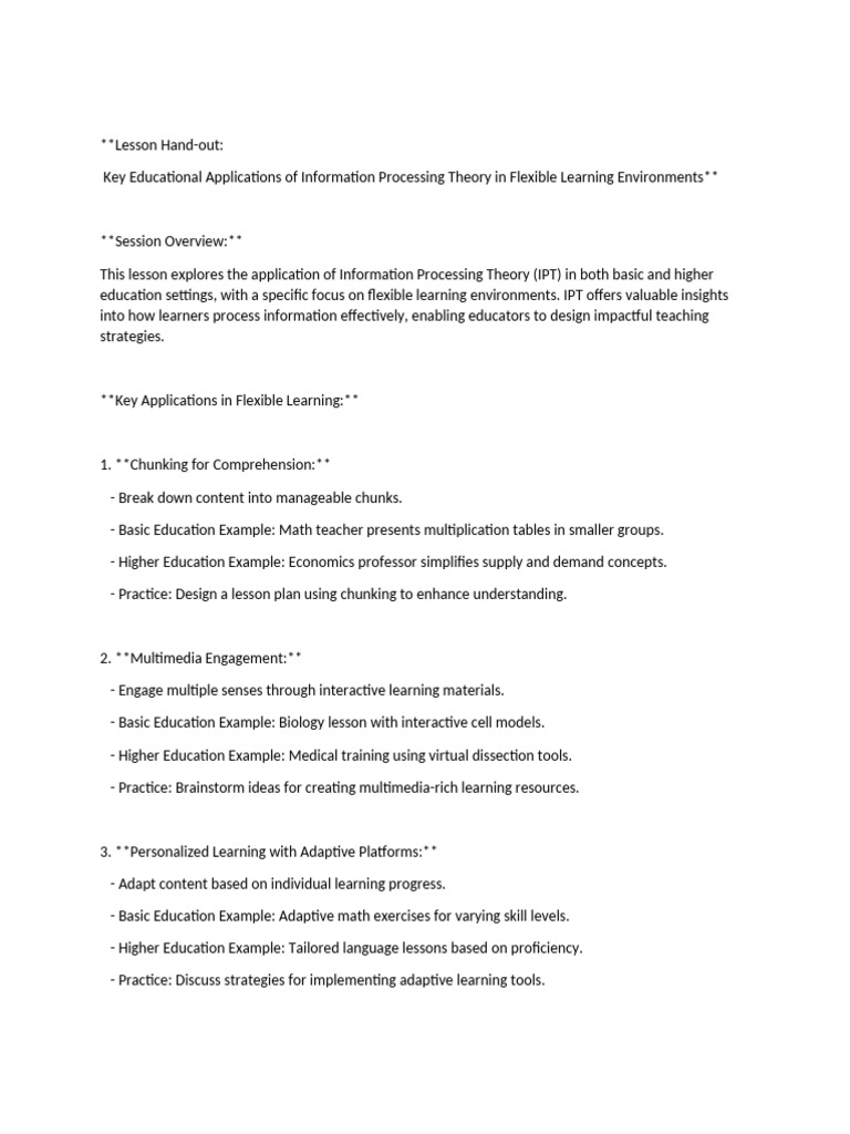 IPT in Flexible Learning Strategies | PDF | Learning | Collaboration