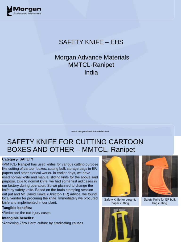 Safety Knife Implementation for EHS | PDF