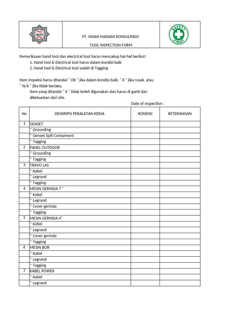 Cklis Tool Dan Equipment | PDF