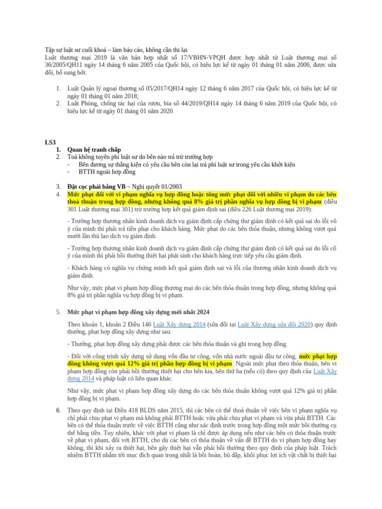 LS3 1. Quan hệ tranh chấp: Luật Xây dựng 2014 Luật Xây dựng sửa đổi 2020 | PDF