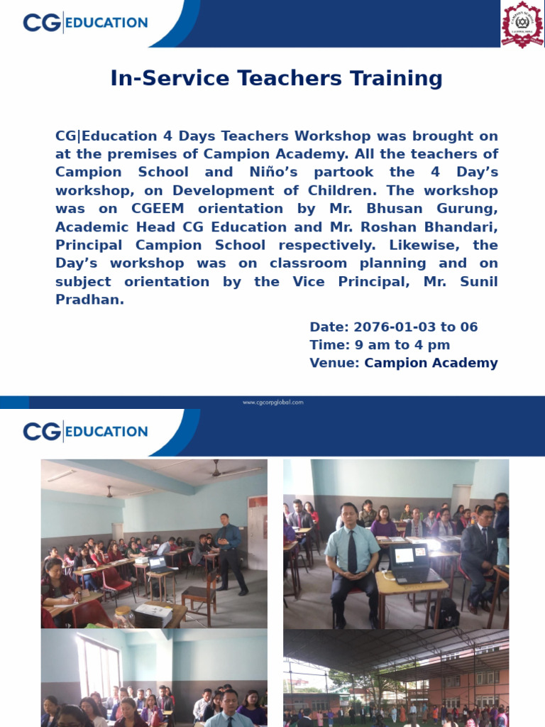 1_In-Service Teachers Training | PDF