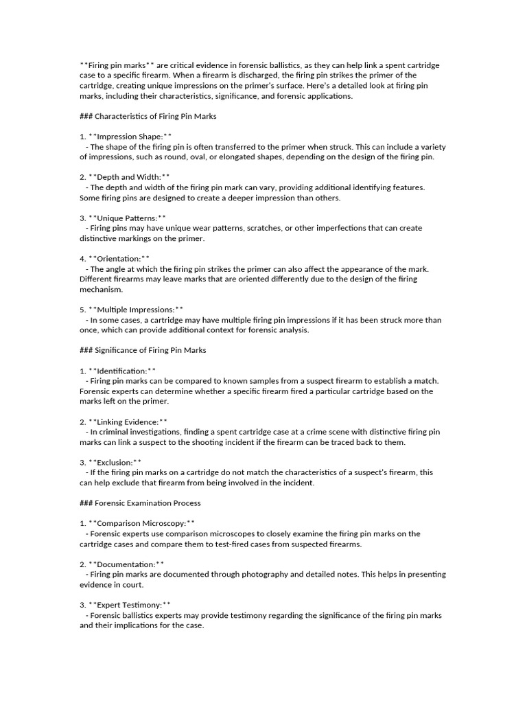 Markings Found in Firearms | PDF | Forensic Science | Projectiles