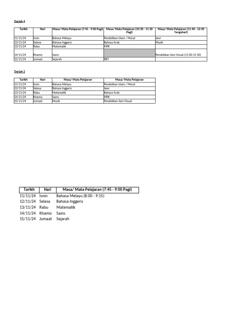 Jadual_Ujian_Akhir_SK_Kuang_2024_2025 | PDF