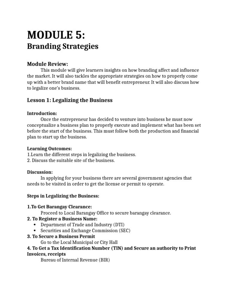 Module 5 Branding Strategies 1 | PDF | Brand | Intellectual Property