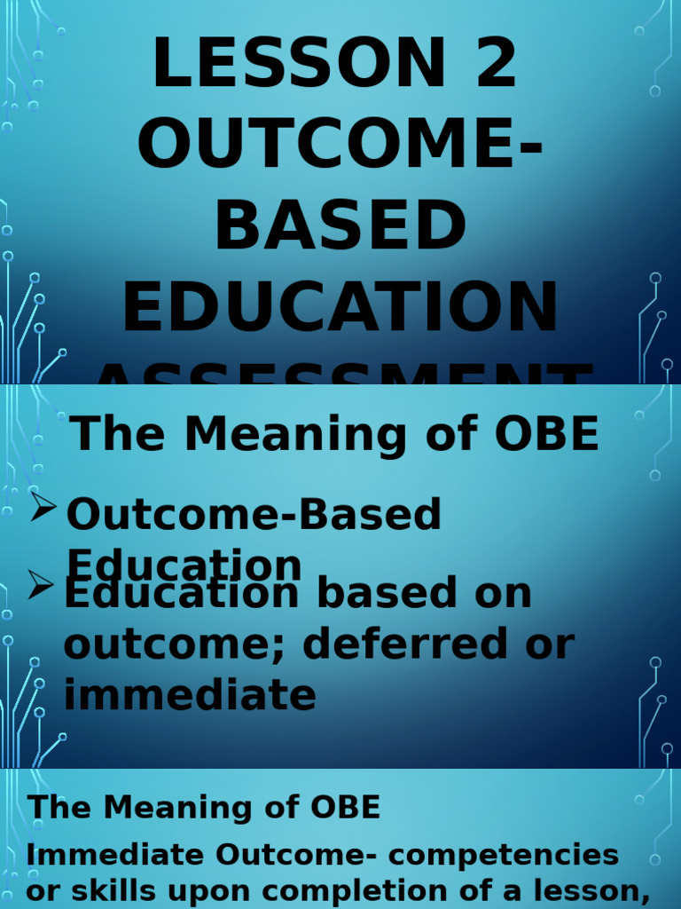 ED209 Lesson 2 Presentation | PDF | Learning | Educational Assessment