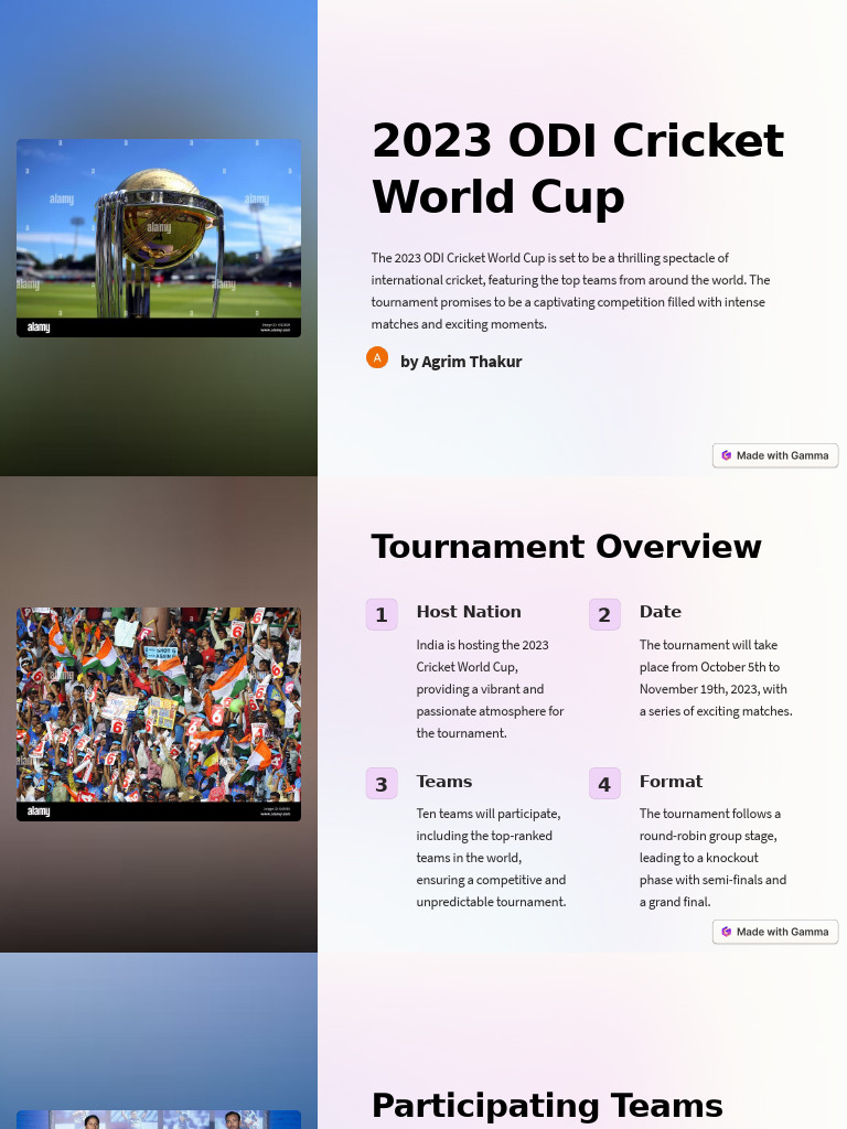 2023 ODI Cricket World Cup Guide | PDF | Forms Of Cricket ...
