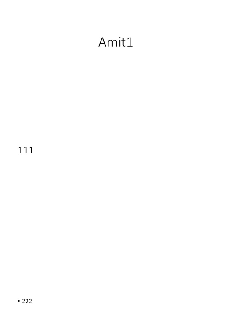 Amit 1 | PDF