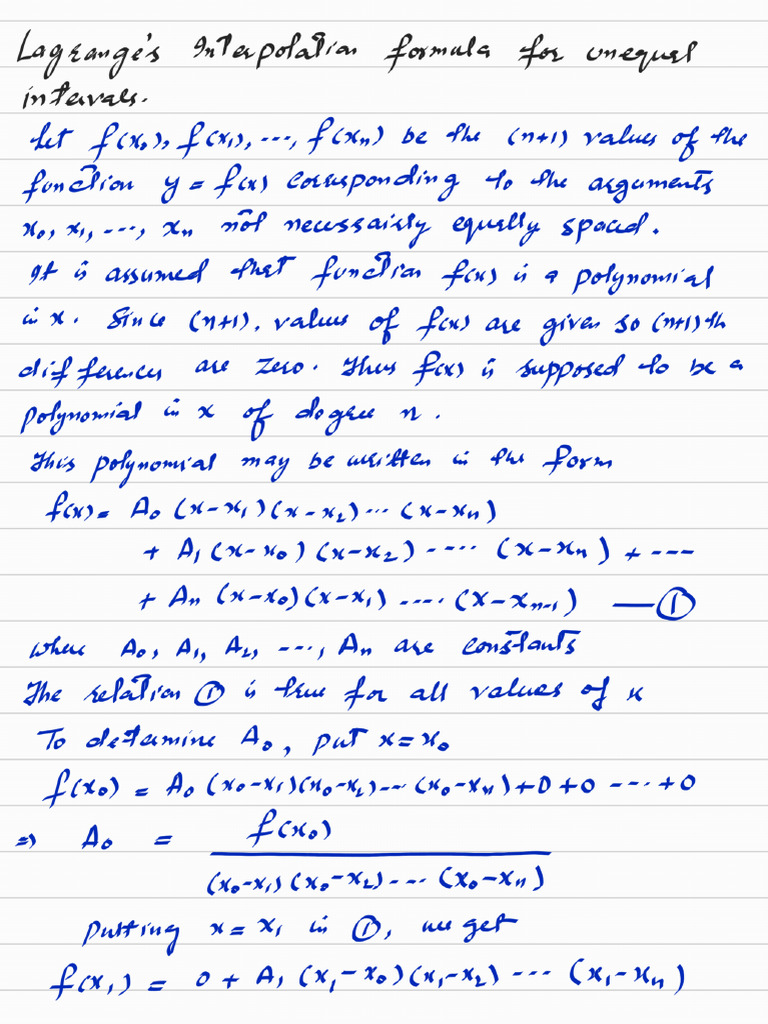 Lagranges Interpolation Pdf 