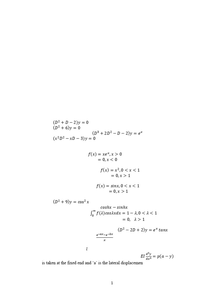 M3 | PDF | Fourier Series | Differential Equations