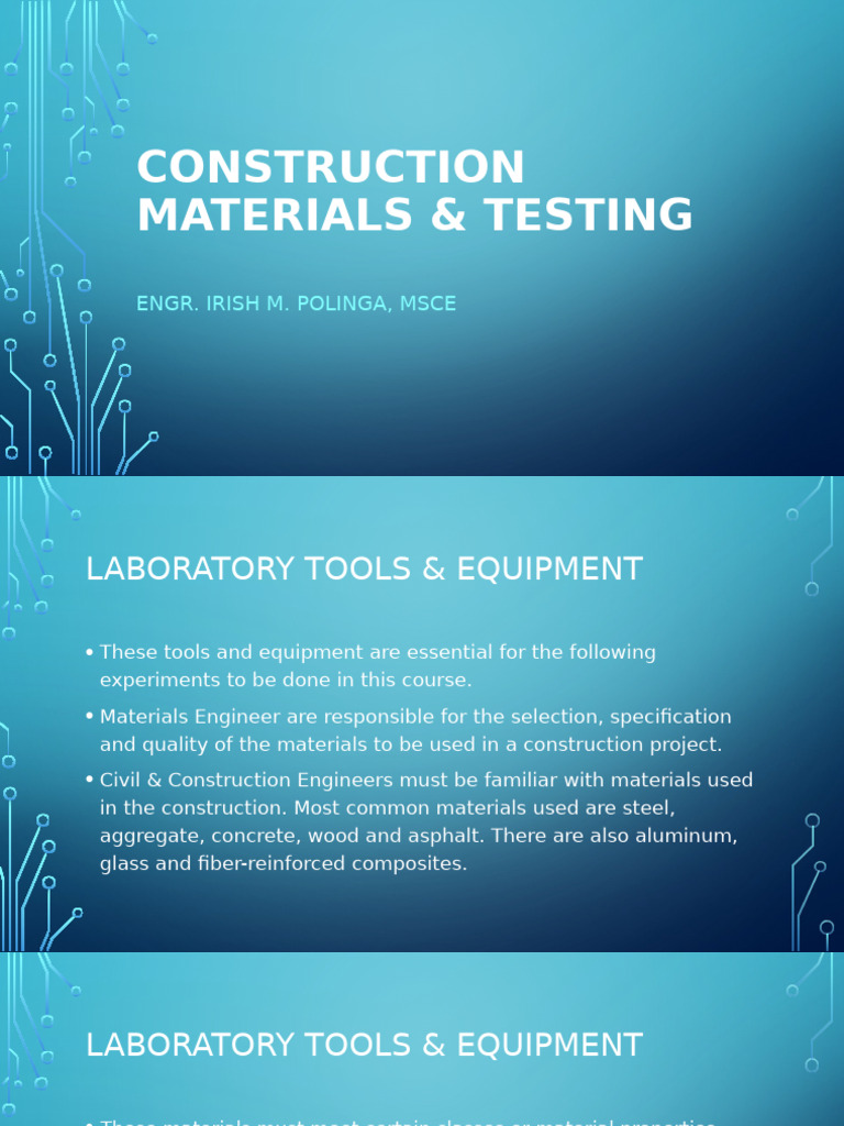Laboratory Equipment for Construction Testing | PDF | Ultimate Tensile ...