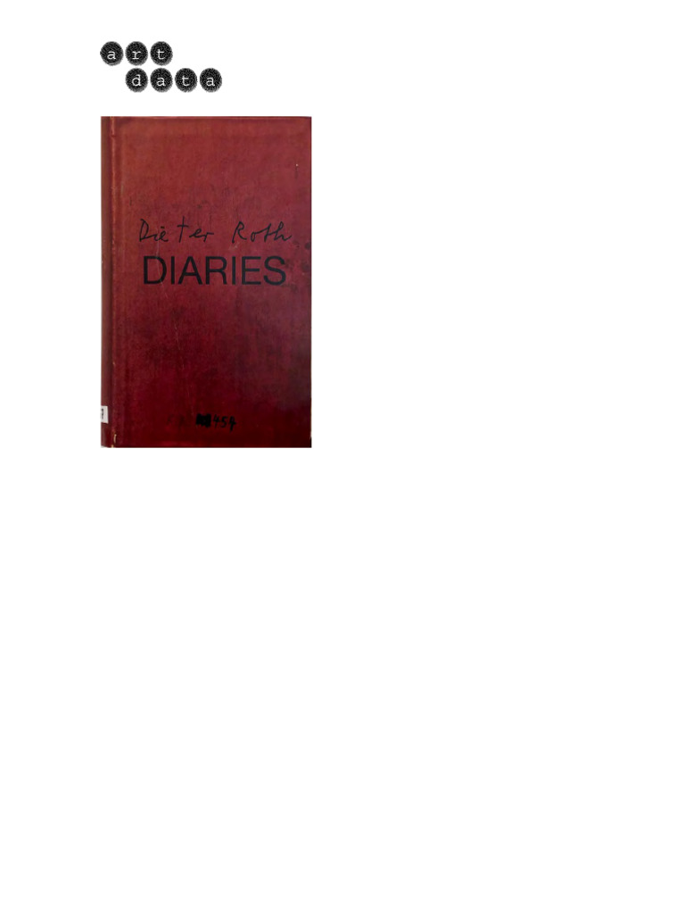 Dieter Roth - Diaries | PDF