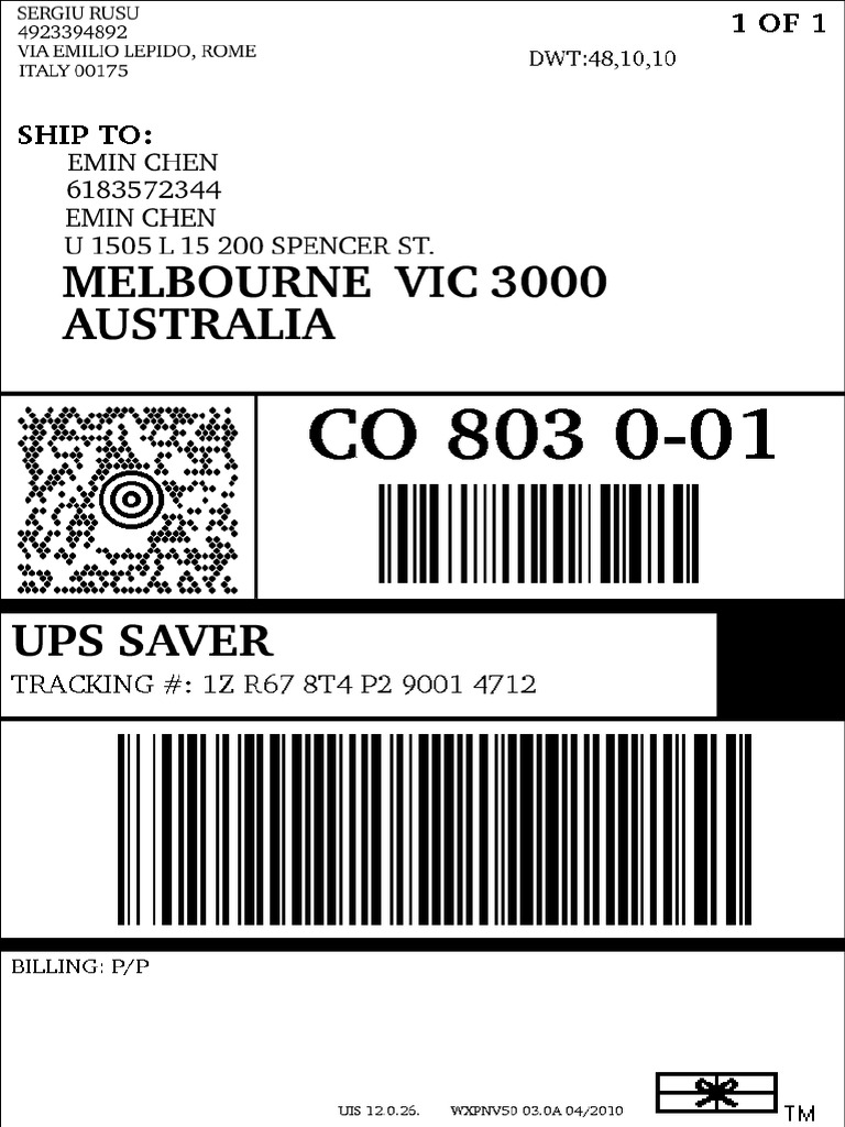 Label UPS | PDF