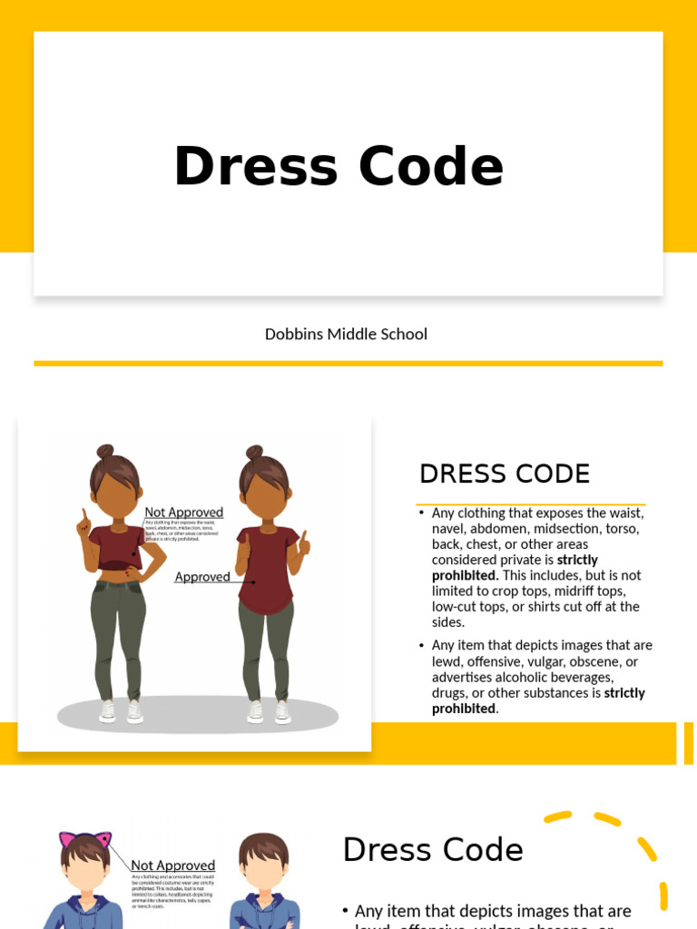 Dobbins Middle School Dress Code Guidelines | PDF