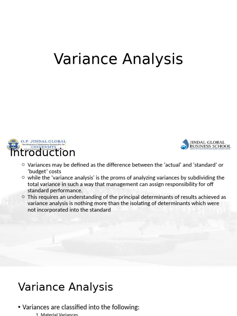 Variance Analysis | PDF | Prices | Business