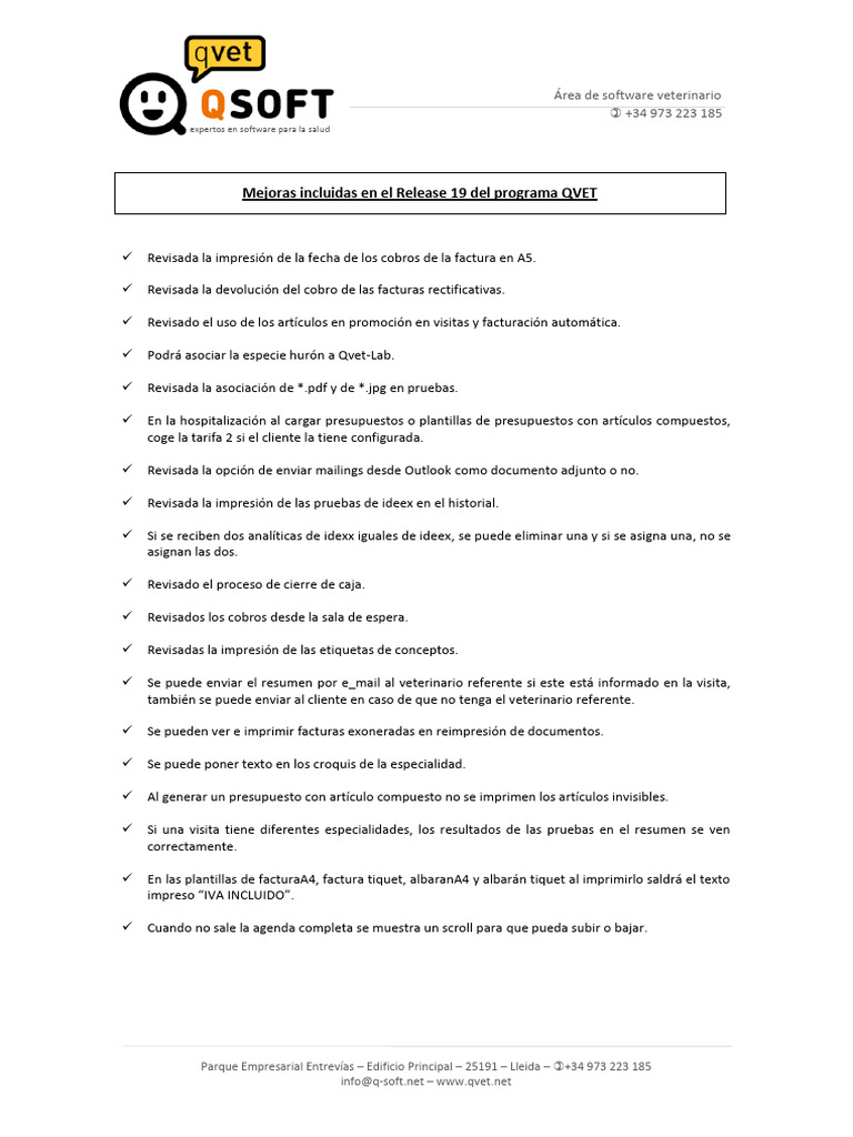 Mejoras del Software Veterinario QVET | PDF | Software | Informática