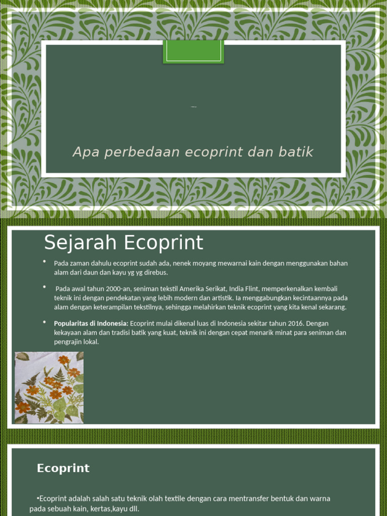 Apa Itu Ecoprint | PDF
