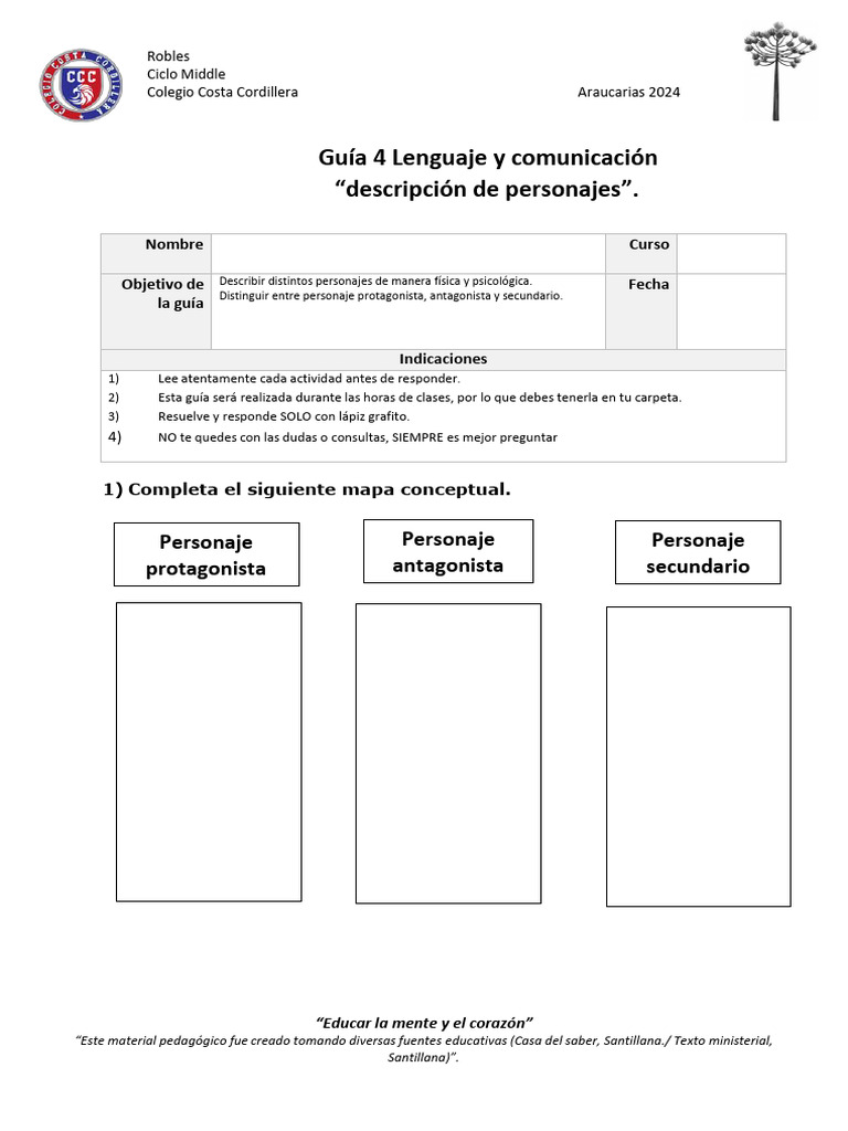 Guía 4, Unidad 1 el cuento. | PDF Guía 4, Unidad 1 el cuento. | PDF