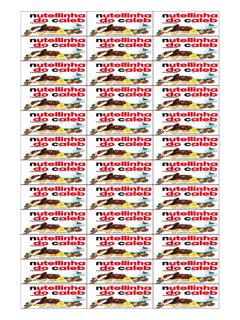Nutellinha Do Caleb PDF | PDF