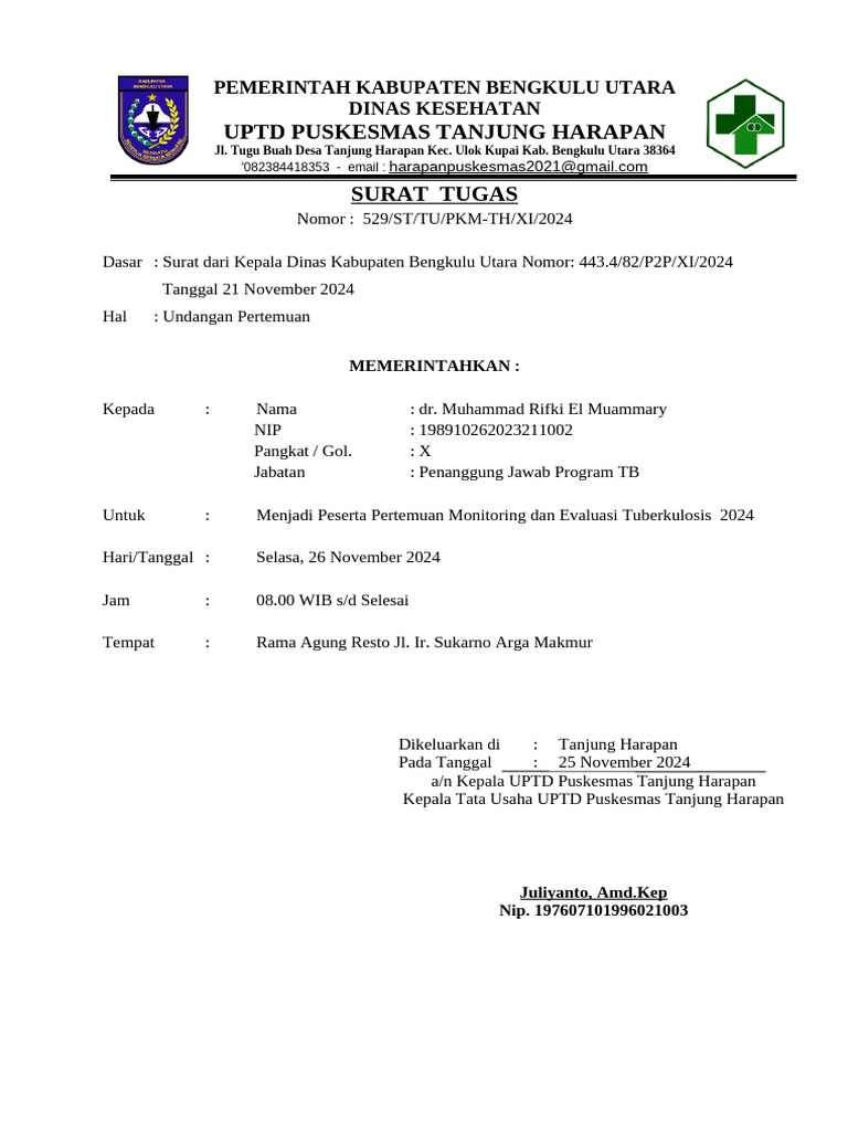 Surat Tugas Terbaru 2024 | PDF