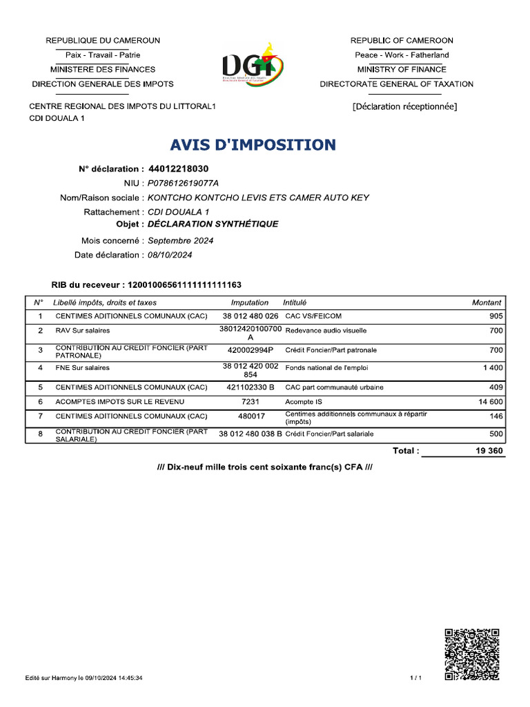 avis d'imposition 10 | PDF