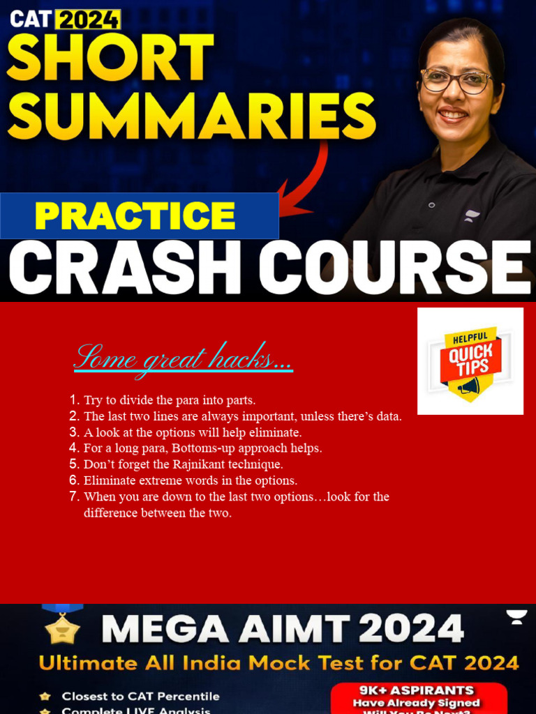 100 Most Expected VARC Questions - SNAP & NMAT 2024 _ Session 01.Pptx (1) | PDF | Genetic ...