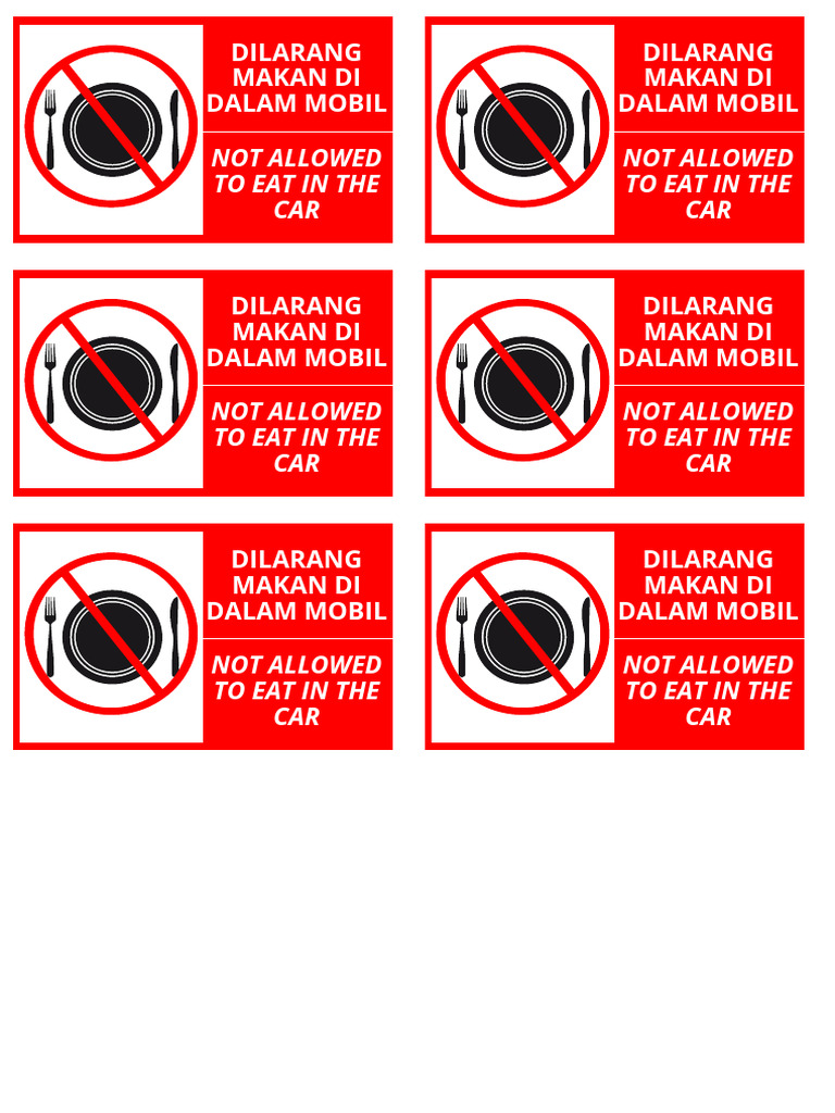 Dilarang Makan Di Dalam Mobil (1) | PDF