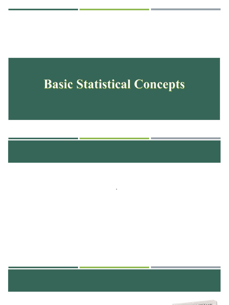 Week 1.3 Basic Statistical Concepts | PDF | Statistics | Sampling (Statistics)