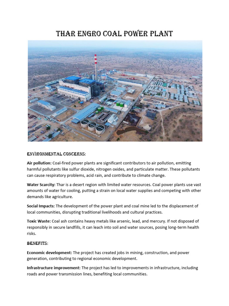 Thar Engro Coal Power Plan1 | PDF