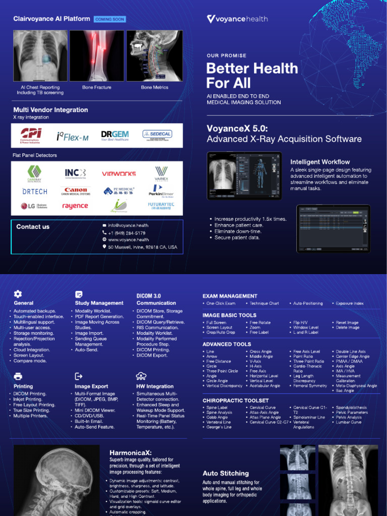 VoyanceX Brochure | PDF | Medical Imaging | Vertebral Column