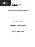 ? Semana 10 - Tema 01 Tarea - Redacción preliminar de un texto argumentativo para la TA2 NOTA 20 ...