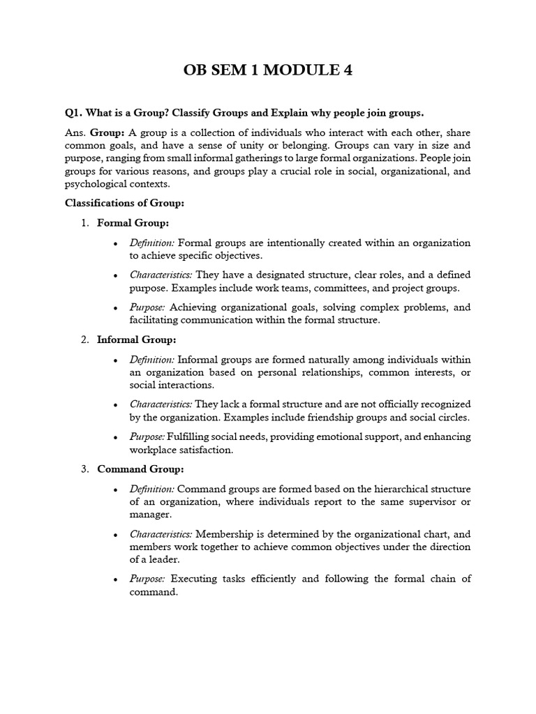 OB SEM 1 MODULE 4 | PDF | Decision Making | Negotiation