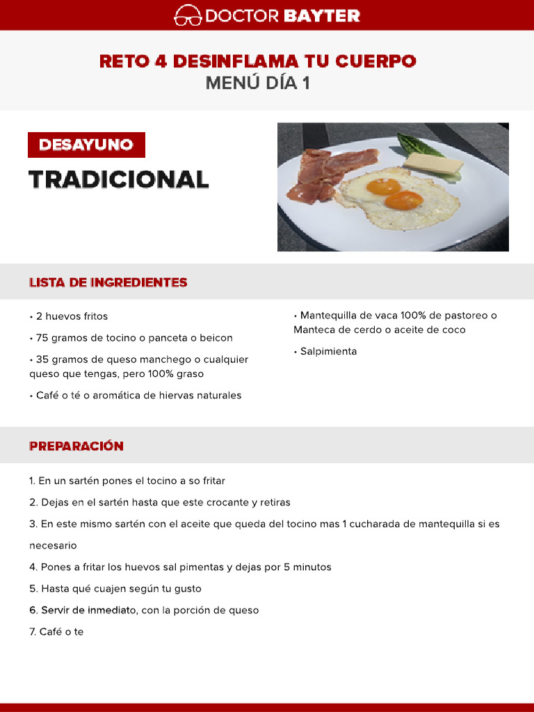 Menu Dia 1 Reto 4 Doctor Bayter - 241209 - 085331 | PDF