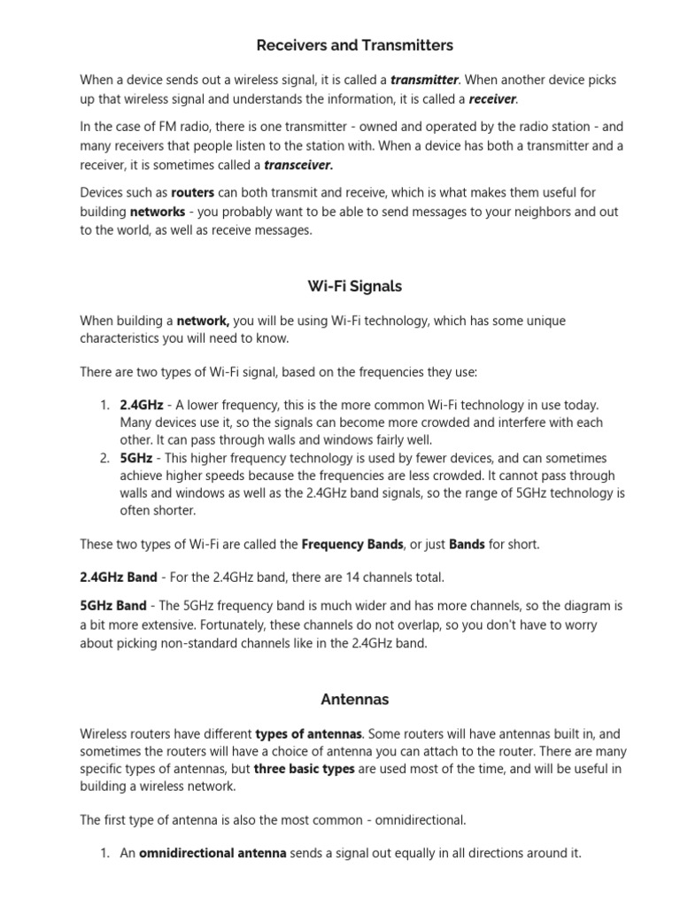 Understanding Wireless Transmitters and Receivers | PDF | Wi Fi ...