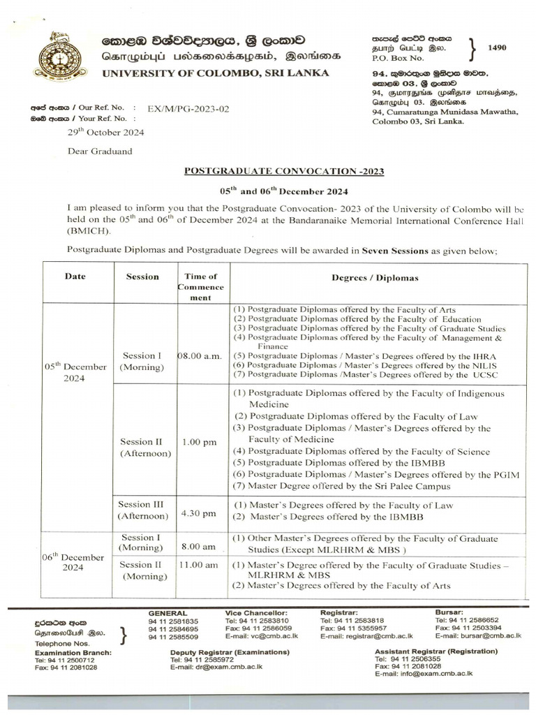 Postgraduate Convocation 2023 | PDF