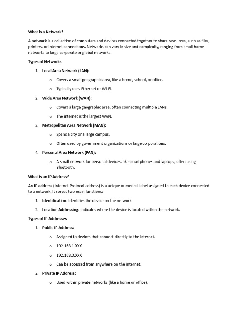 Networking - Basic Lesson | PDF | Computer Network | Ip Address