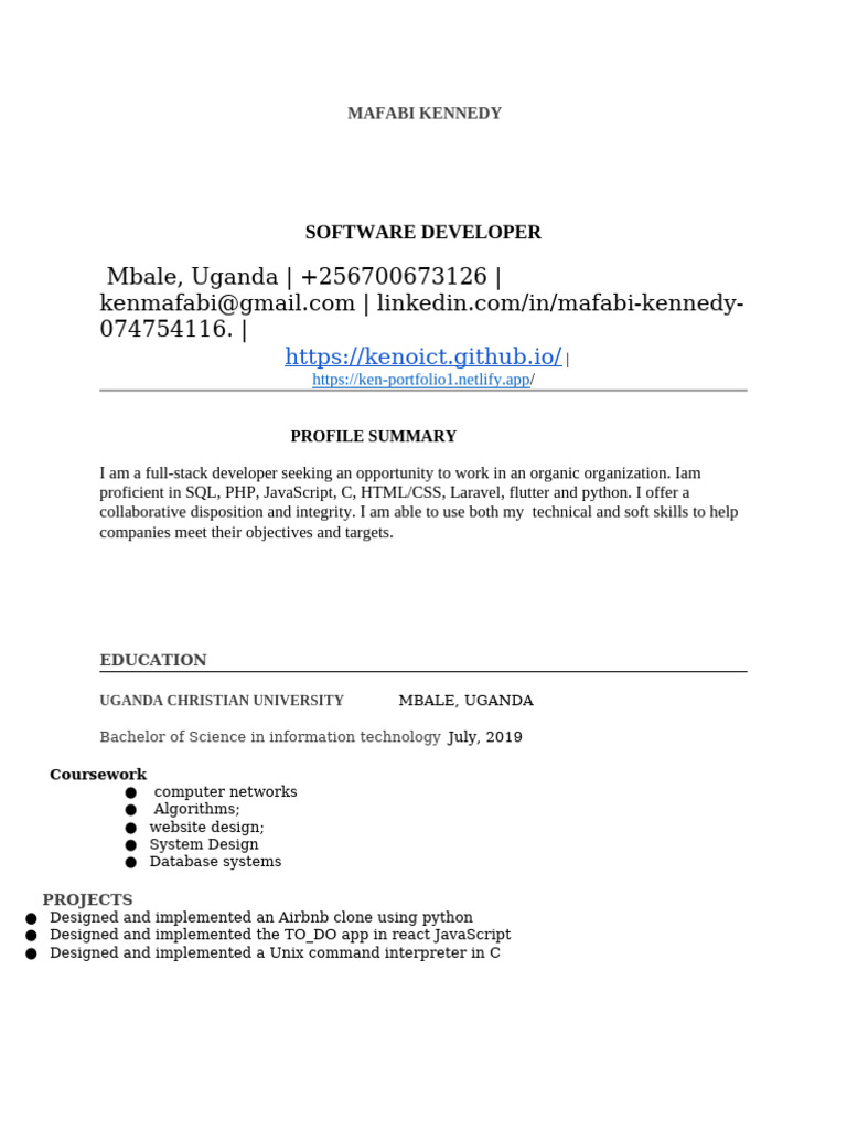 Resume 2 | PDF | Java Script | Software