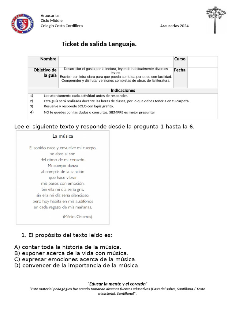 ticket de salida 8 | PDF