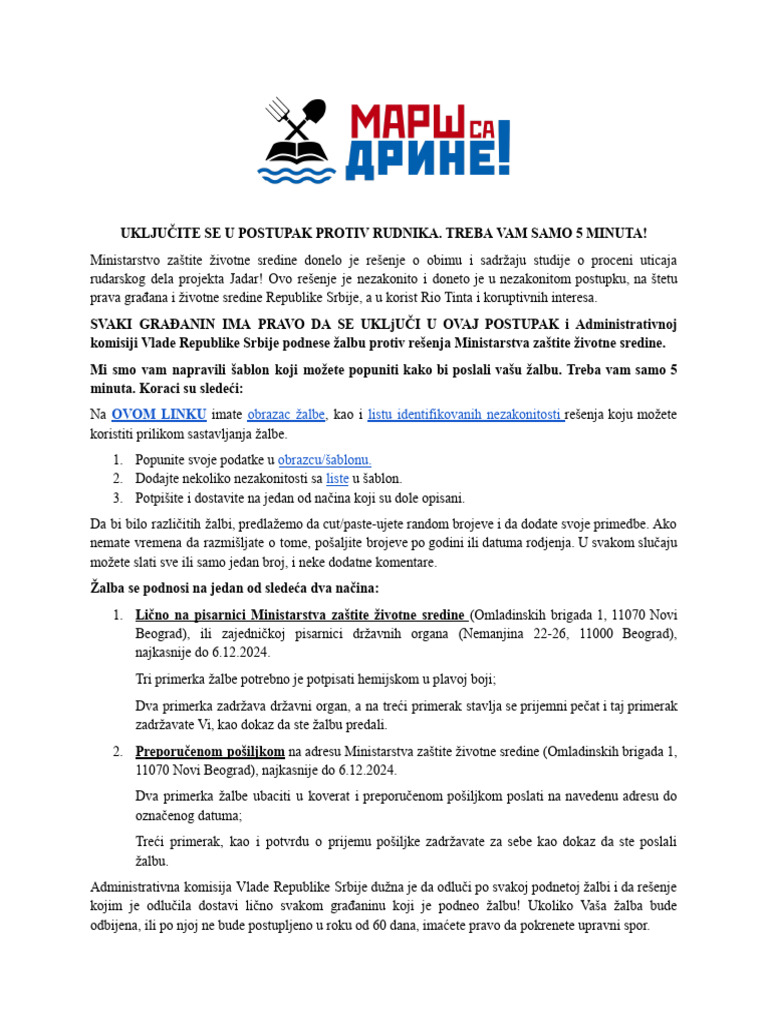 1. Instrukcije za javnost | PDF